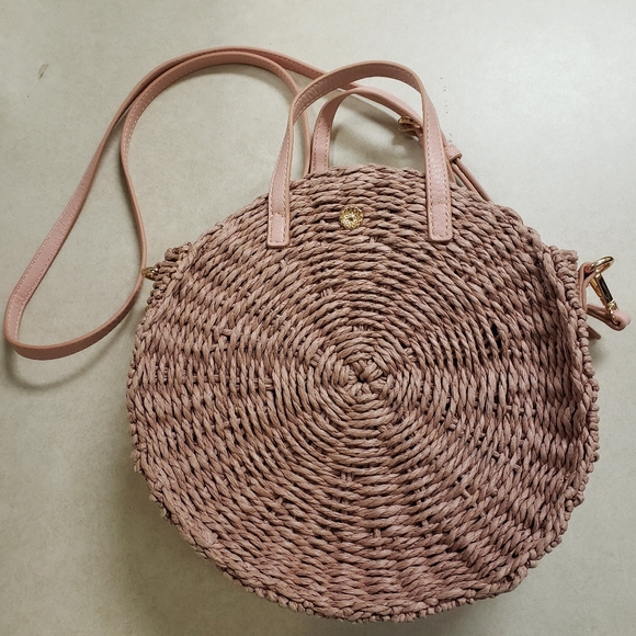 LC Lauren Conrad | Bags | Lc Lauren Conrad Cookie Blush Pink Wicker ...